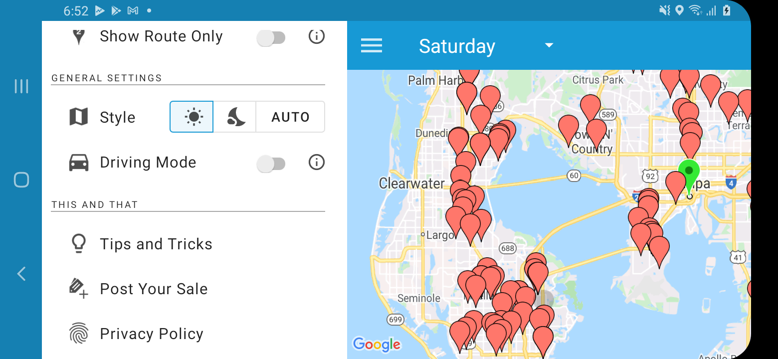 New Android Features – Yard Sale Treasure Map